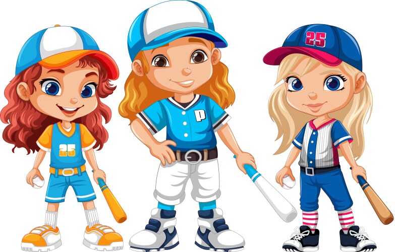 Baseball player cartoon character Royalty Free Vector Image