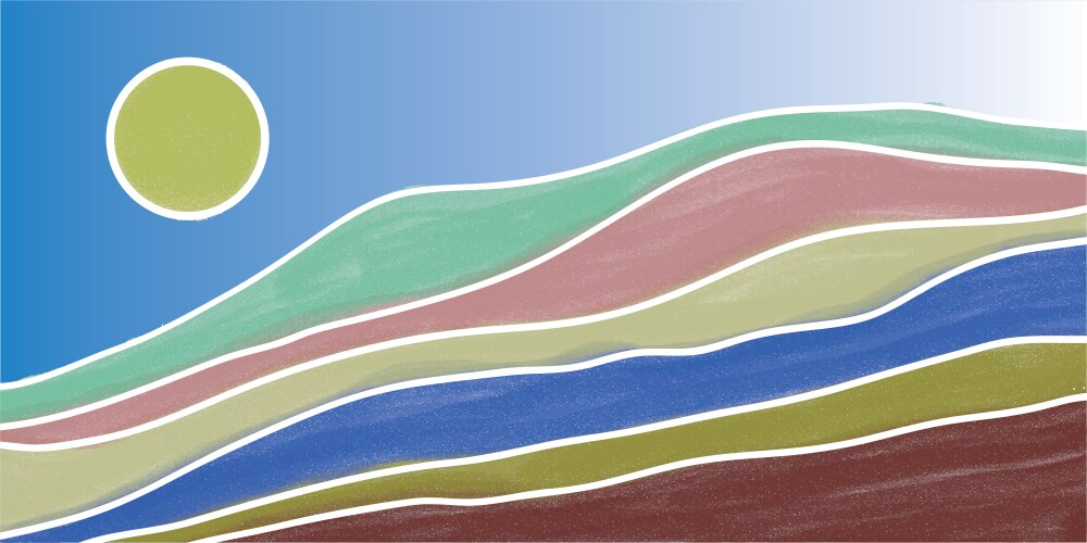 Japanese background with line wave pattern Vector Image