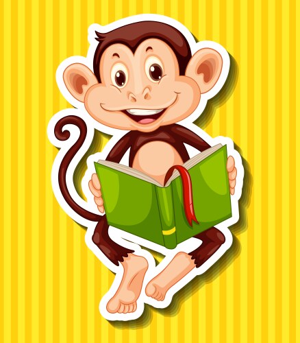 Monkey Reading Book Vector Images (over 320)