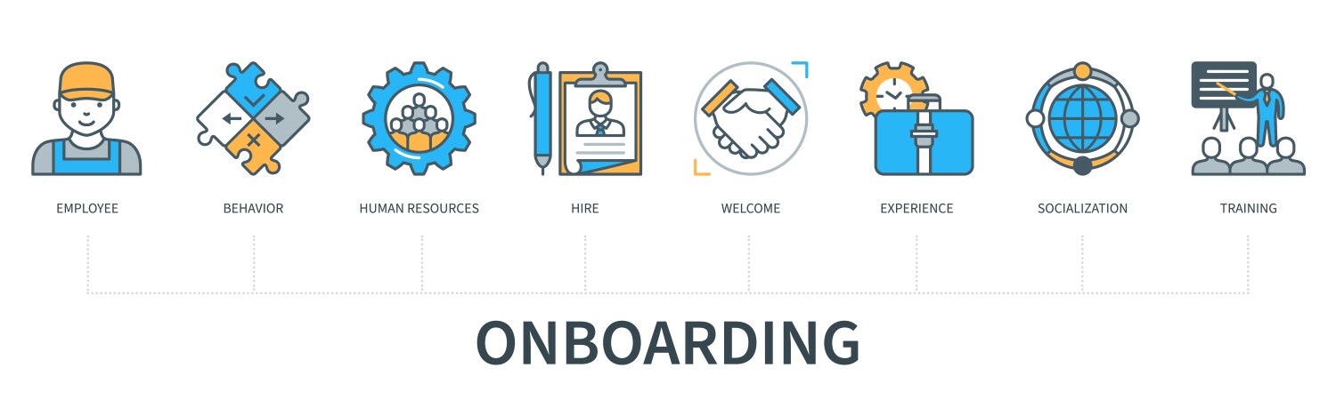 Onboarding process Royalty Free Vector Image - VectorStock