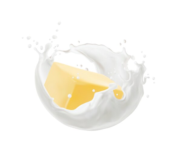Butter curl 3d realistic icon Royalty Free Vector Image