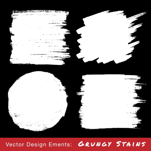 Set of grunge style square shapes elements Vector Image