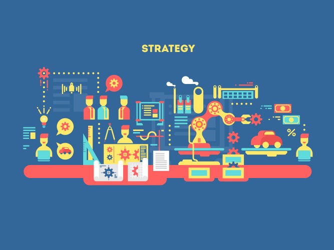 Strategy concept Royalty Free Vector Image - VectorStock