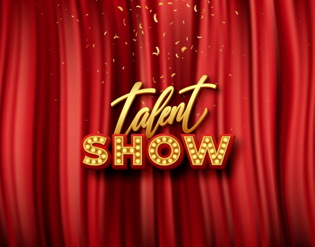 Kids talent show poster banner template Royalty Free Vector