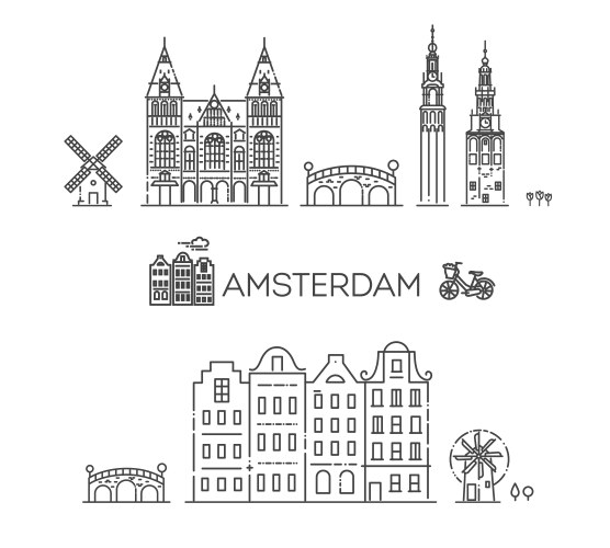 Amsterdam Landmarks Vector Images (over 1,500)
