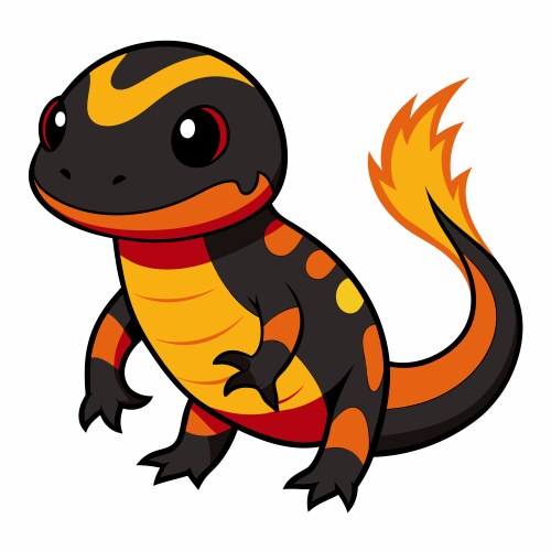 Galapagos lava lizard looks kawaii Royalty Free Vector Image