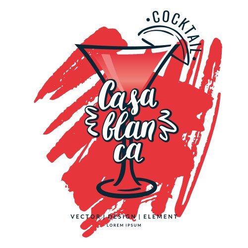 Modern hand drawn lettering label for alcohol Vector Image