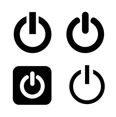 Light switch off flat icon Royalty Free Vector Image