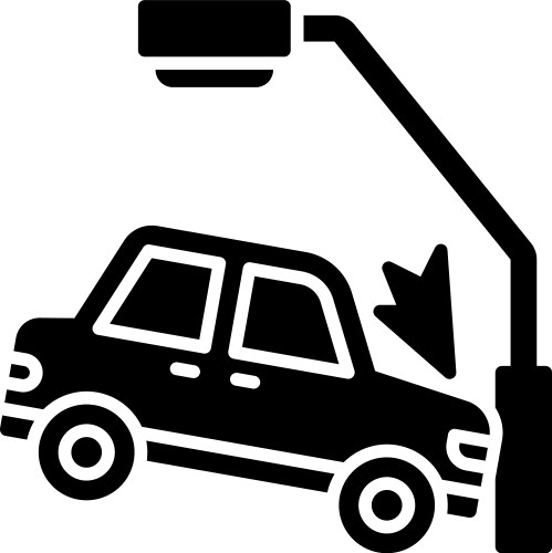 Car crashed into a light pole icon accident Vector Image