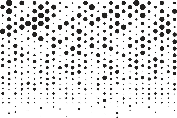 Halftone background decreasing black dots Vector Image