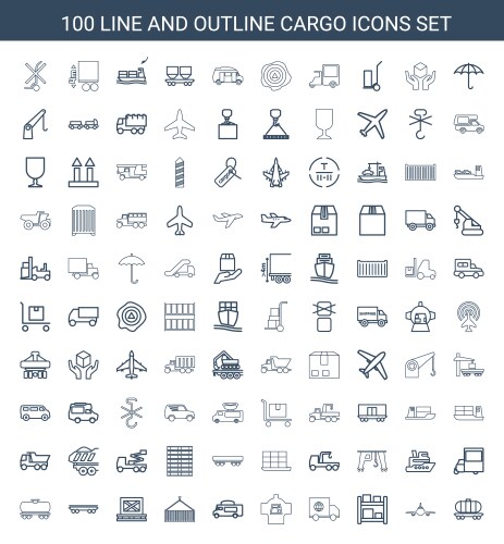 49 cargo icons (36890830) – Free Vector | VectorStock