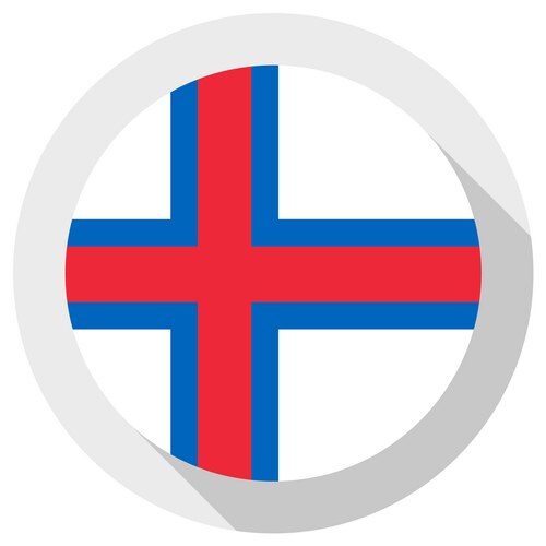 Flag finland round icon badge or button Royalty Free Vector