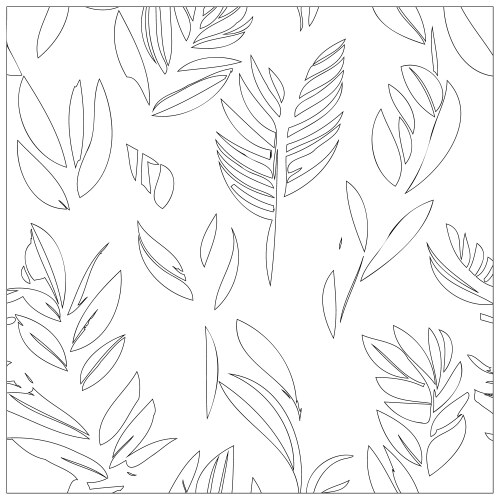 Heliconia flower pattern outline sketch Royalty Free Vector