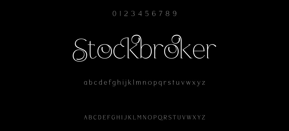 Premium luxury elegant alphabet letters Royalty Free Vector