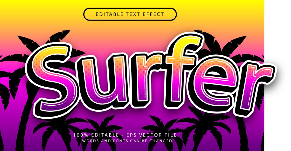 Lollipop text 3d editable font effect Royalty Free Vector