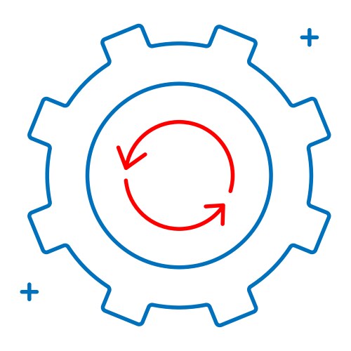 Software and hardware reverse engineering icon Vector Image