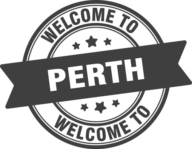 Welcome to perth stamp round sign Royalty Free Vector Image
