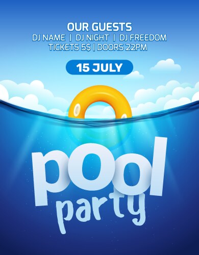 Summer sea party poster Royalty Free Vector Image