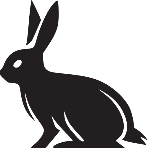 Rabbit silhouette Royalty Free Vector Image - VectorStock