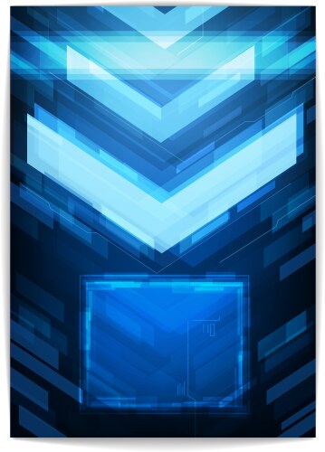 3d arrow techno design template Royalty Free Vector Image