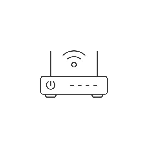 Wi-fi router line icon Royalty Free Vector Image