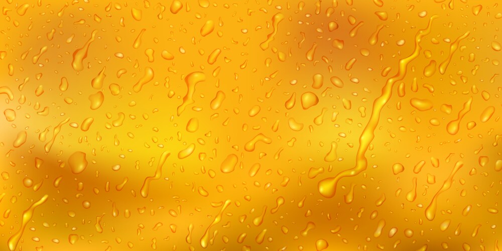 Orange background with water drops Royalty Free Vector Image