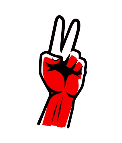 Hand gesture you symbol middle finger sign Vector Image