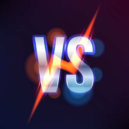 Vs versus background red and blue mma fight Vector Image