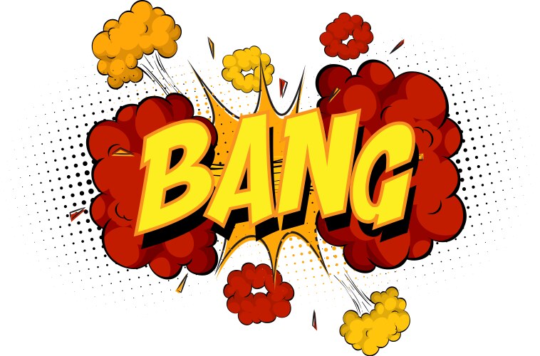 Bang pop art comic explosion sign template Vector Image