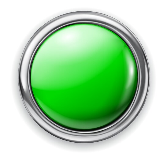Big button with metallic border Royalty Free Vector Image