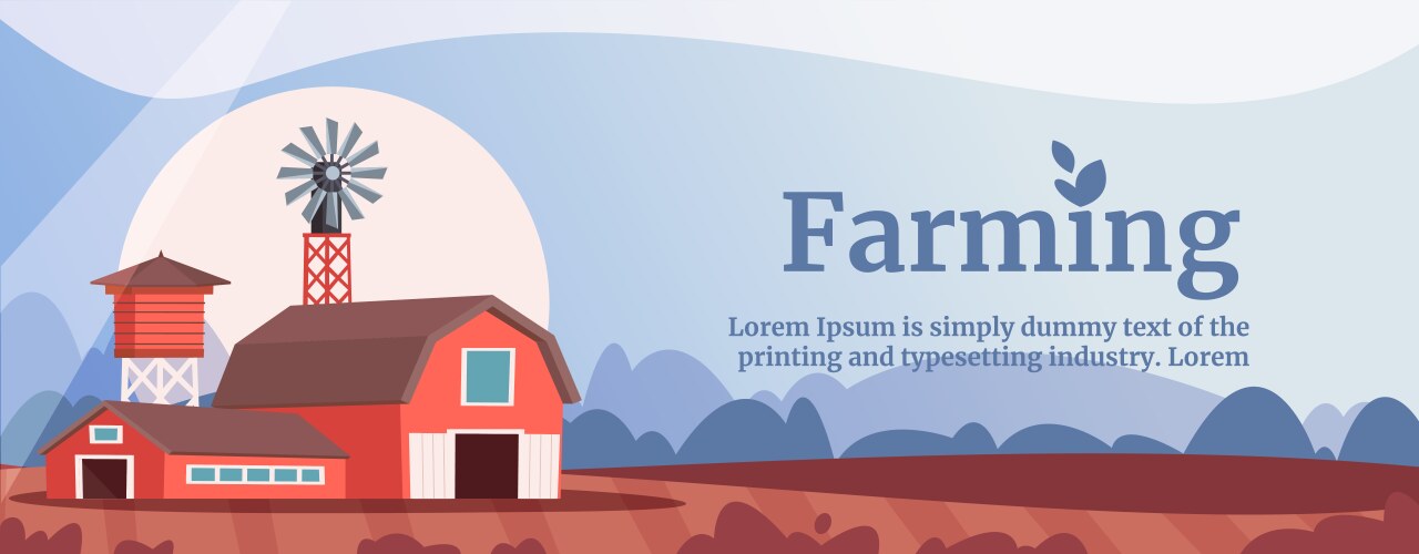 Agricultural and farming services landscape banner
