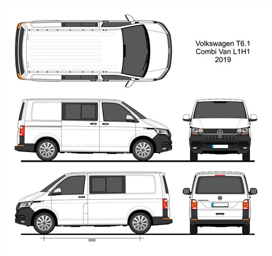 Combi van car vintage logo design Royalty Free Vector Image