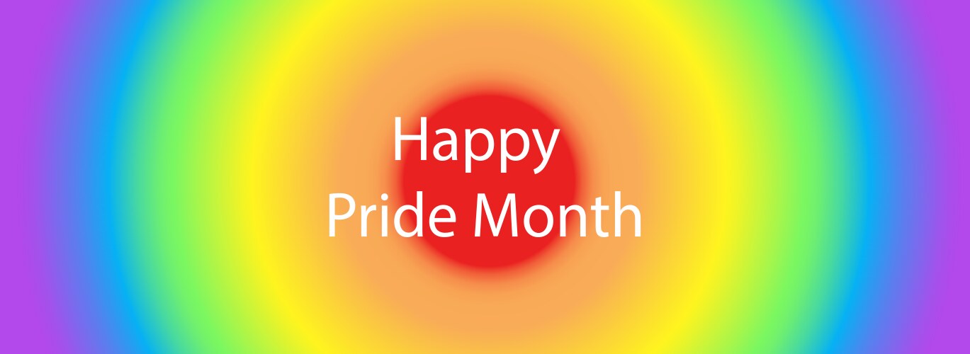Lgbtq pride month banner rainbow Royalty Free Vector Image