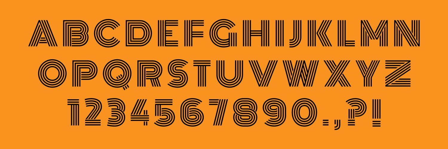 Custom construction style lettering font alphabet Vector Image