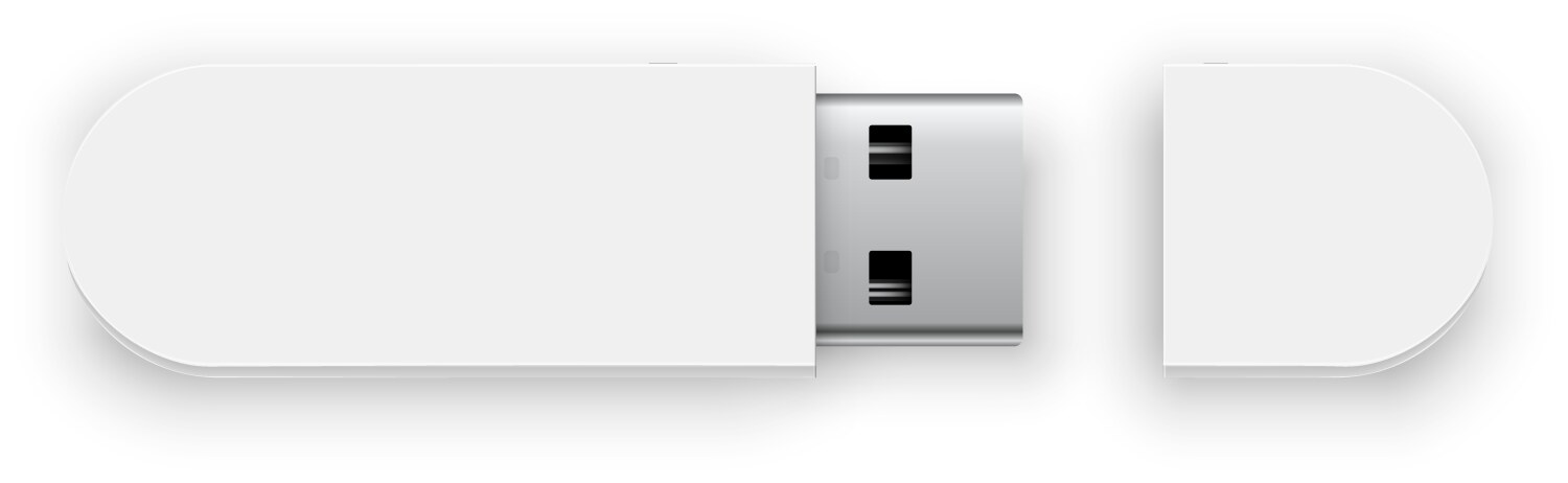 Yellow portable usb flash drive digital device Vector Image