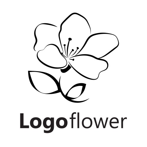 Sakura logo icon Royalty Free Vector Image - VectorStock