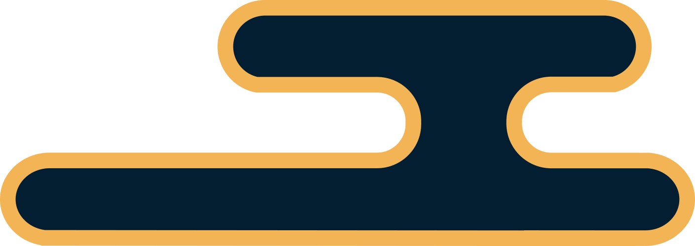 Traditional asian abstract geometric cloud outline