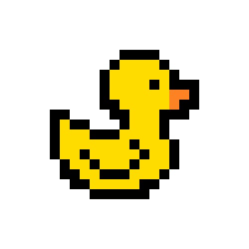 Pixel art duck Royalty Free Vector Image - VectorStock