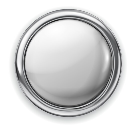 Big button with metallic and colored borders Vector Image