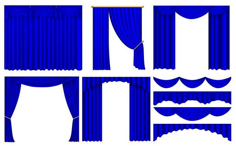 Blue Curtains Vector Images (over 11,000)