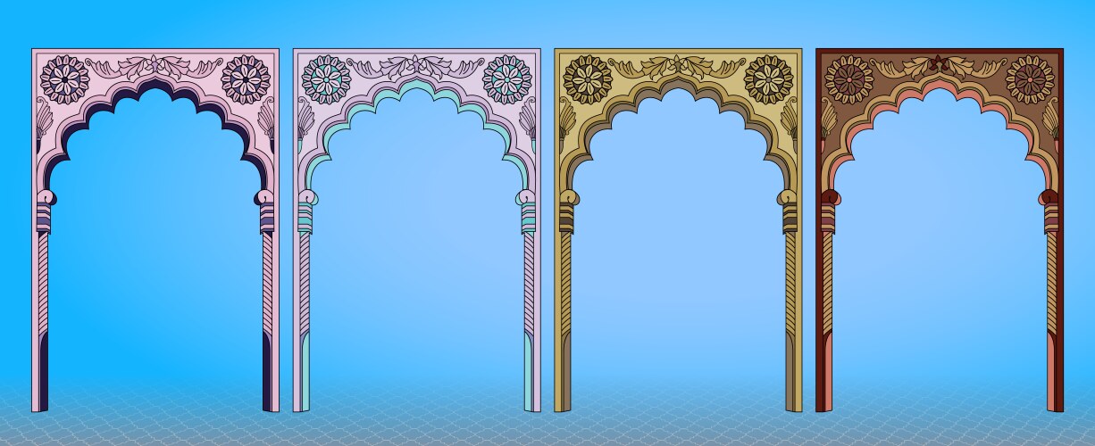 Indian traditional mughal pichwai art Royalty Free Vector