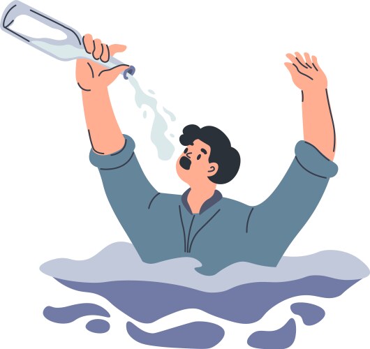 Man drinking alcohol Royalty Free Vector Image