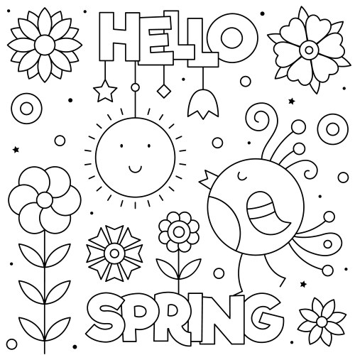 Choose kindness coloring page Royalty Free Vector Image