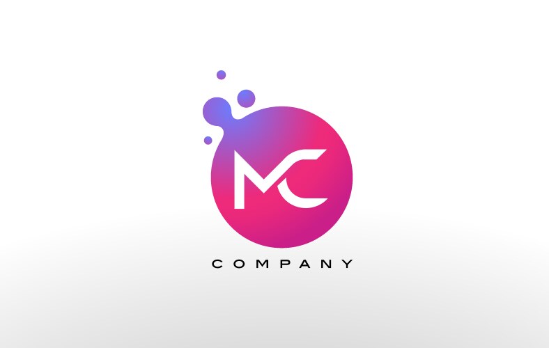 Mc logo letter design Royalty Free Vector Image