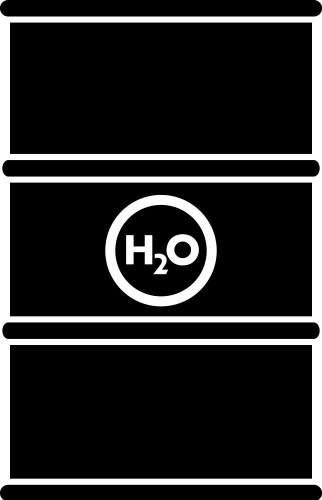 Metal barrel with warning sign icon Royalty Free Vector