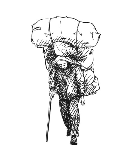 Man of Carrying Heavy Load Vector Images (over 640)
