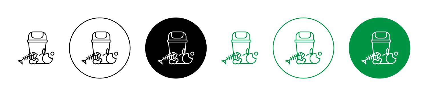No trash icon set bin waste symbol Royalty Free Vector Image