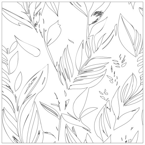 Heliconia flower pattern outline sketch Royalty Free Vector