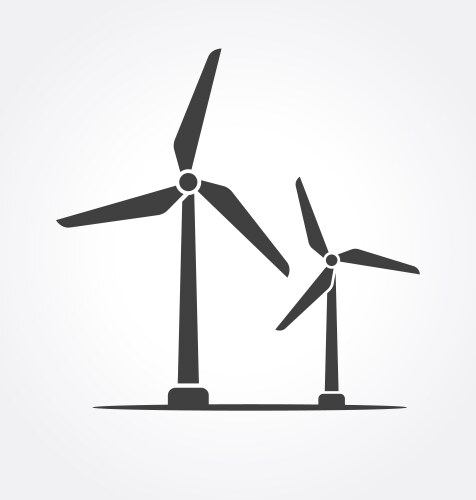 Wind turbine farm icon simple style Royalty Free Vector