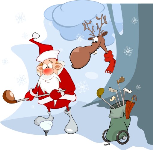 Golfing Santa Vector Images (over 130)